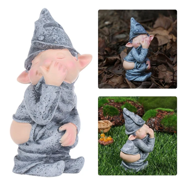 STATUES POOPING MINIATURE Statue Dwarf Statues Elf Pooping Simulating ...