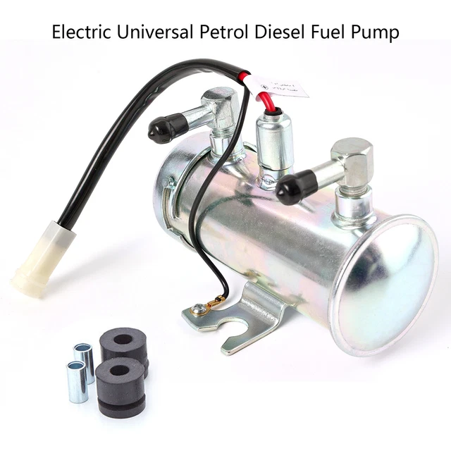 12V UNIVERSAL ELECTRIC Diesel Petrol Fuel Pump Facet Red Top Style Self ...