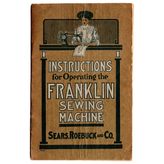 REPRO FRANKLIN SEWING Machine Instruction Manual Rotary Treadle Sears ...