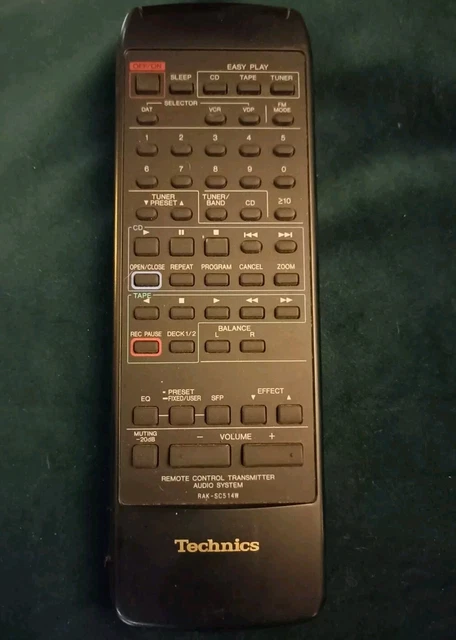 TECHNICS RAK-SC514W REMOTE Control For SC CH 700/900 £23.95 - PicClick UK