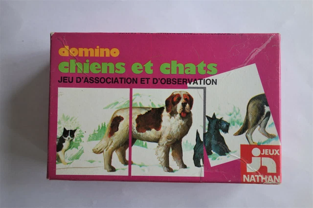 ANCIEN JEU NATHAN domino chiens et chats EUR 4,99 - PicClick FR