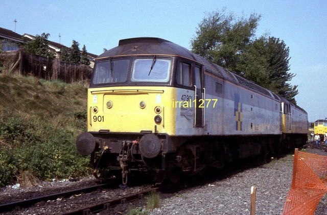 6X4 COLOUR RAILWAY photograph Class 47 47901 at Bescot 06.05.90 £1.00 ...