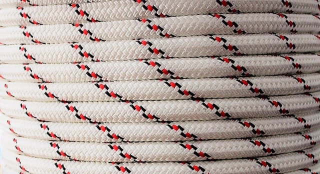 16MM DOUBLE BRAIDED Rope Polyester Yacht Rope 50MTS Red Fleck $187.95 - PicClick AU