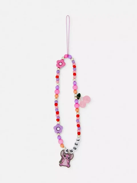 DISNEY LILO AND Stitch - Angel Beaded Wrist Strap Phone Charm - Primark ...