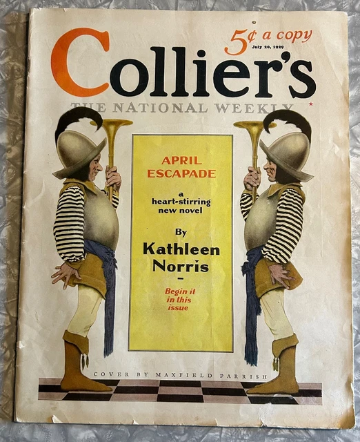 ORIGINAL COLLIERS COMPLETE Magazine Maxfield Parrish Knaves Cover July ...