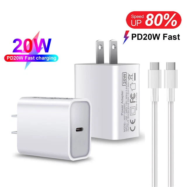 PD 20W USB-C Power Adapter Fast Wall Charger For Apple iPhone 15 Pro Max 15 Plus £4.54 - PicClick UK