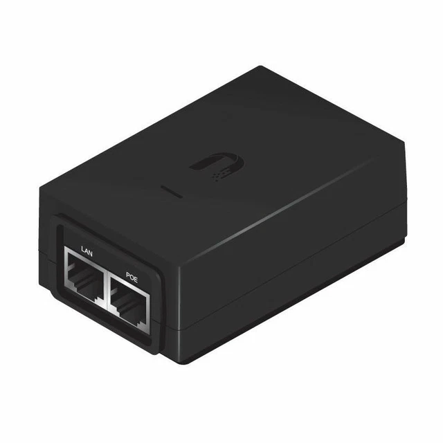 UBIQUITI 48 VDC 0.5A Gigabit POE Adapter POE-48-24W-G Earth Grounding ...