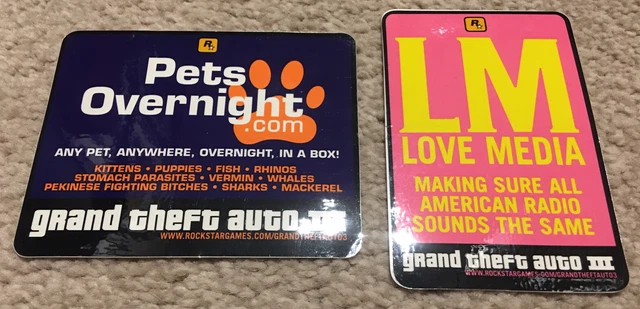 GRAND THEFT AUTO - Rockstar Games - GTA 3 - Pets Overnight - Love Media ...