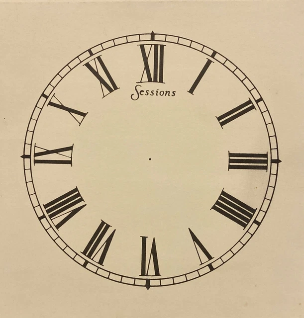 ANTIQUE SESSIONS 8 Day Mantle Clock Face - Roman Numerals - 125mm ...