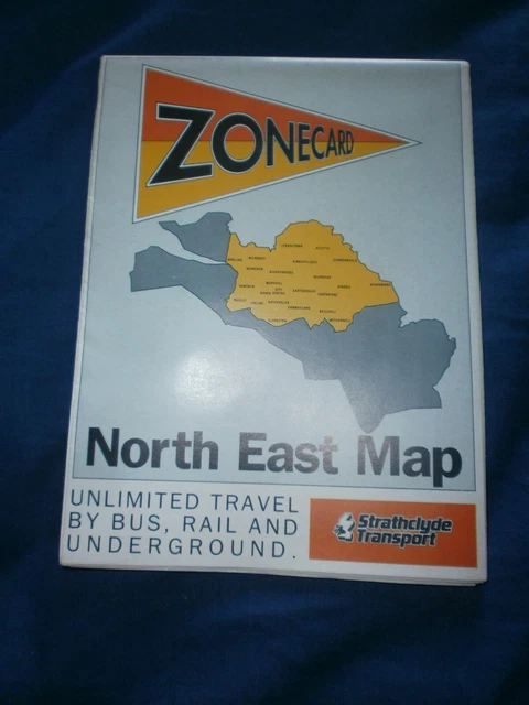 GLASGOW STRATHCLYDE BUS & Rail Map-North East Area 1989 £1.99 - PicClick UK