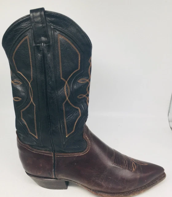 TONY LAMA BLACK Leather Boots Mens Western Style Size 10.5 D Style 5063 ...