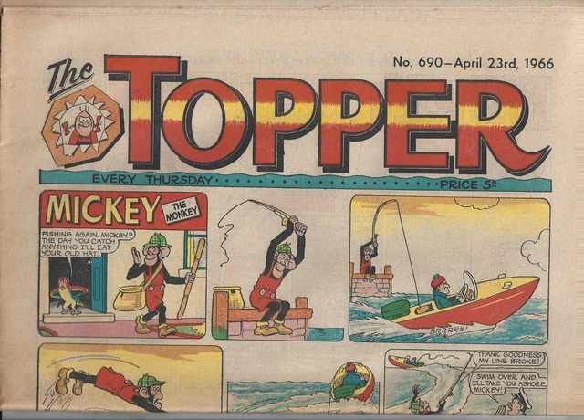 THE TOPPER COMIC + COA No 690 - 23 April 1966 VINTAGE & ORIGINAL ...