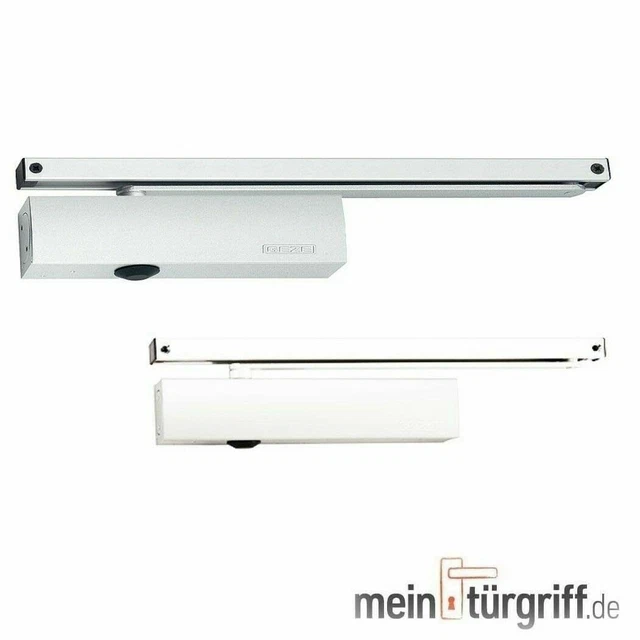 GEZE TÜRSCHLIESSER TS 5000 m.Gleitschiene Feststelleinheit silber, weiß Schließer EUR 195,40 ...