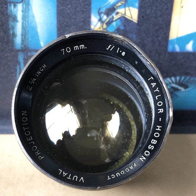 TAYLOR HOBSON VUTAL 70mm F1.8 Projection Lens Rare Six Element Double ...