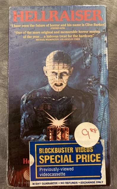 HELLRAISER VHS NEW WORLD Clive Barker Horror 1987 GRAIL NEW SEALED ~ RARE £37.94 - PicClick UK