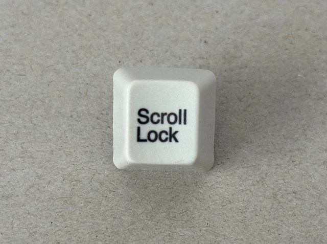PEARL SCROLL LOCK for IBM Model M Keyboard Key Cap w/Black Text Unicomp ...