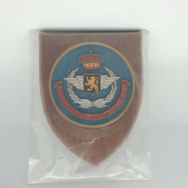 BELGISCHE LUCHTMACHT FORCE aerienne belge wall plaque shield crest ...