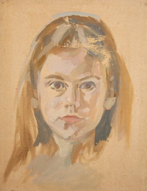 VINTAGE GIRL PORTRAIT Oil Painting £198.11 - PicClick UK