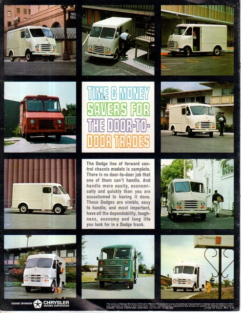 1963 DODGE STEP Van and forward control trucks brochure - P100 to P400 ...