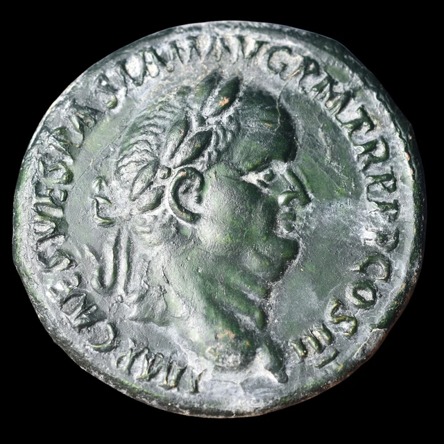 VESPASIAN, JUDAEA CAPTA Hand-Struck Æ Copper Sestertius Roman Empire 71 ...