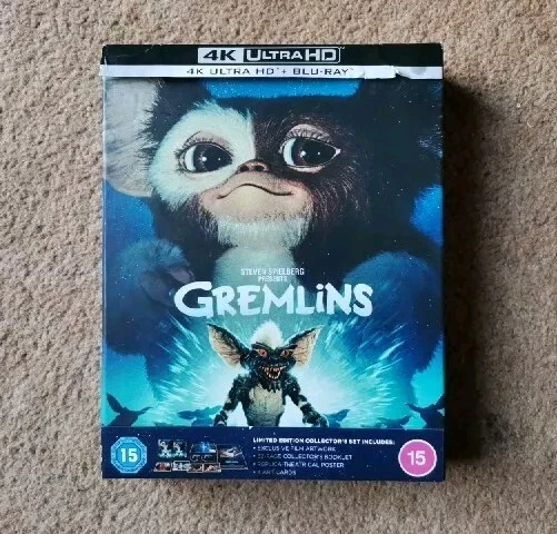 GREMLINS 4K/BLU-RAY COLLECTORS Boxset (W/ 4 Artcards, Booklet,Poster & Artcards) £40.00 ...