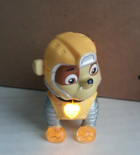 PAW PATROL MIGHTY Pups Light Up Rubble Figure Yellow HTF Tested £14.70 ...