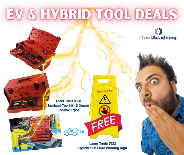 CLEARANCE! LASER TOOL 8328 EV Hybrid Car Auto Insulated Toolkit FREE EV ...