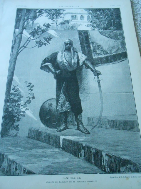 GRAVURE 1882 - Janissaire d'après tableau de Benjamin Constant EUR 5,50 ...