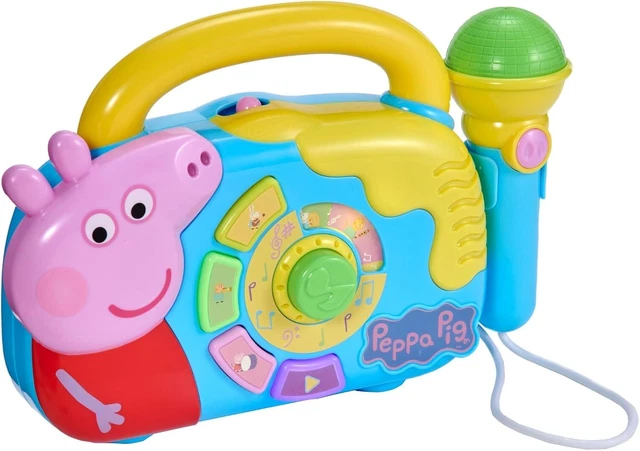 PEPPA PIG RADIOCASSETTE Mp3 Avec Lumière Et Fonctionne Microphone À ...