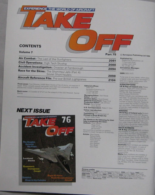TAKE OFF MAGAZINE Issue 75, De Havilland D.H. 110 EUR 4,67 - PicClick IT