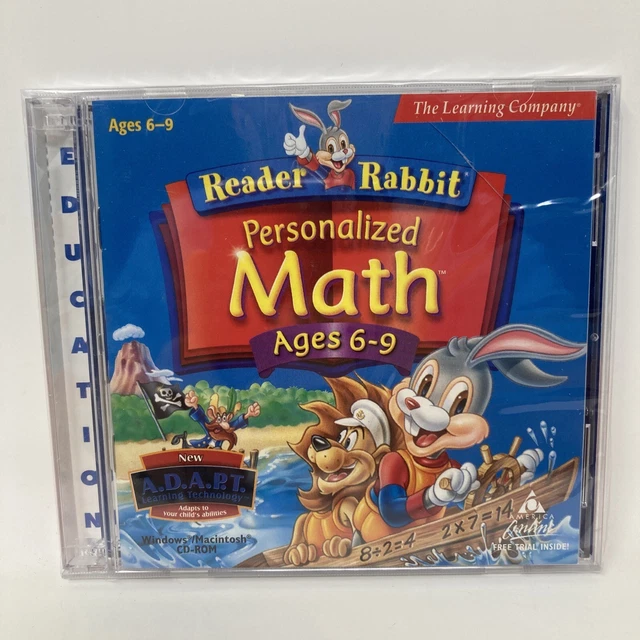 READER RABBIT PERSONALIZED Math Ages 6-9 Award Winning The Learning ...