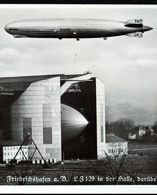 ORIGINAL POSTKARTE ZEPPELIN LZ 127 und Hindenburg , 1936 Stempel ...