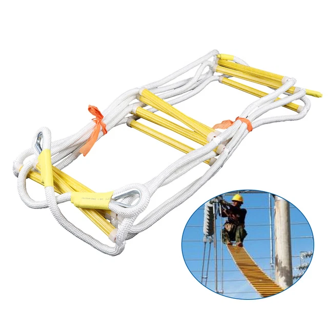 16FT EMERGENCY FIRE Escape Ladder Rope FOR Window Home Fire Safety ...