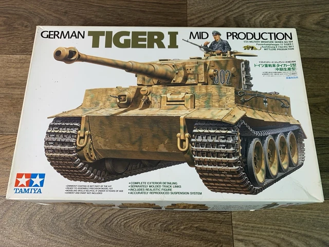 TAMIYA GERMAN TIGER-I Mid Production 1/35 Scale Model Kit. £14.52 - PicClick UK