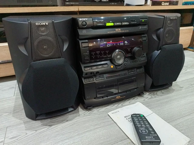 SONY MHC-RX70 HIFI Stereo System 3 CD Player Cassette Deck Radio ...