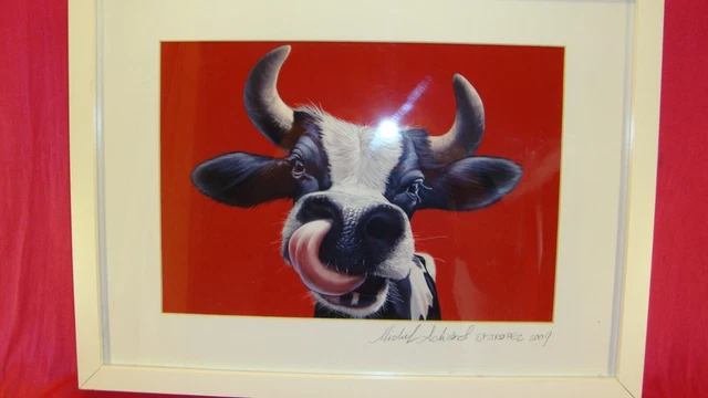 TÊTE DE VACHE Tableau Michel Achard 2009 EUR 20,00 - PicClick FR