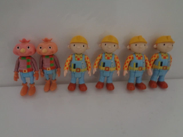 BOB THE BUILDER & Spud Figures x 6 approx 7 cm tall £12.00 - PicClick UK