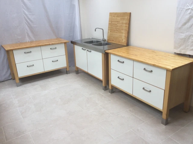 IKEA VARDE FREESTANDING kitchen 3 units delivery available £2,500.00 ...