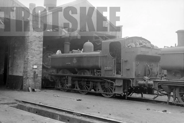 LARGER NEGATIVE BR British Railways Steam Loco 5422 Class 54xx Oswestry ...