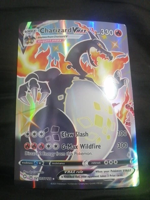 POKEMON JUMBO CARD Black Charizard VMAX Gigantamax SV107/SV122 Shinning ...