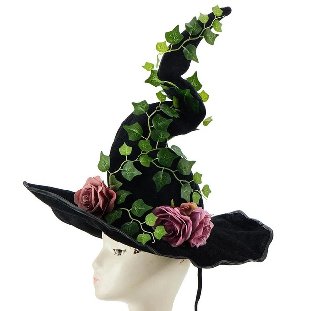 WITCH HAT PARTY Props Fancy Dress Lightweight Supplies Wide Brim ...