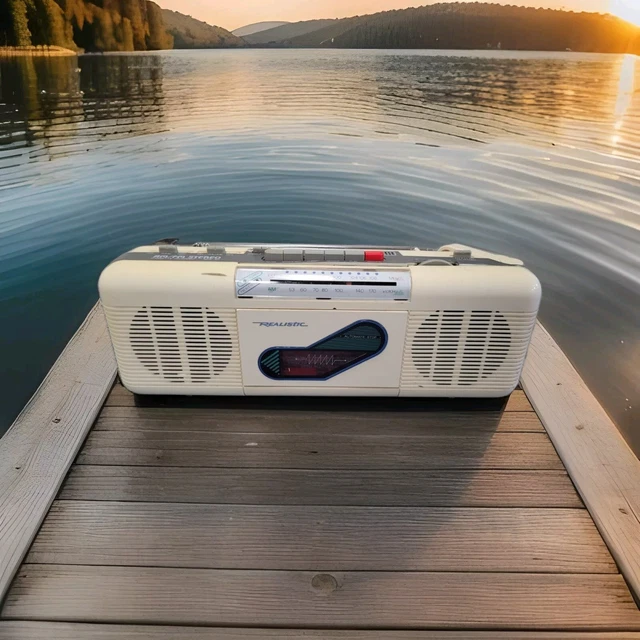 VINTAGE REALISTIC BOOMBOX SCR-40 AM/FM Cassette Recorder 1970-80's ...