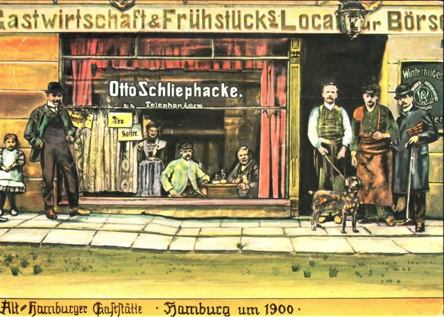 HAMBURTG UM 1900, Alt Hamburger Gaststätte EUR 6,85 - PicClick DE