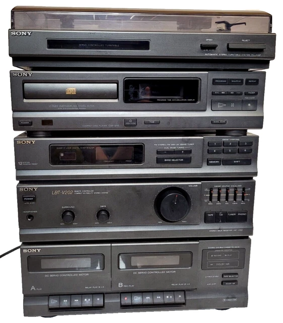 SONY HI-FI SYSTEM Turntable CD Player Stereo Deck Receiver Tested Spare ...