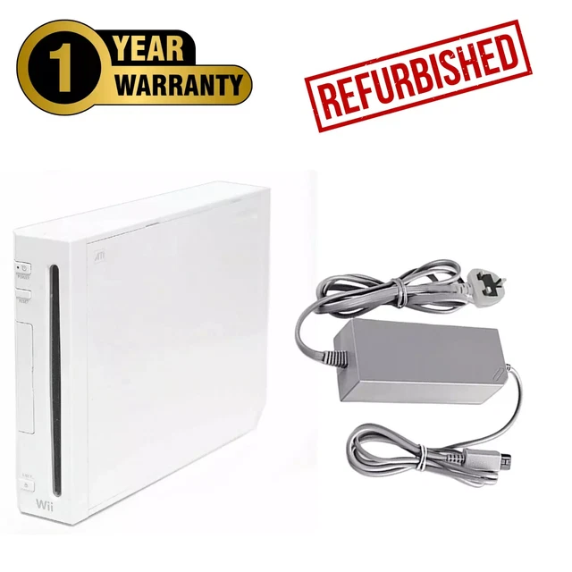 NINTENDO WII WHITE Console Unit With Power Cable ONLY Gaming Console ...