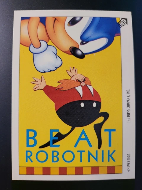 1993 TOPPS SONIC the Hedgehog Tails Beat Robotnik Sega Genesis carte ...