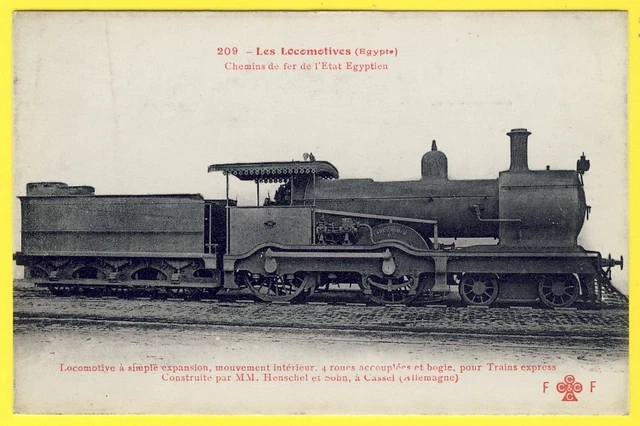 CPA EGYPTE LOCOMOTIVE "Lady CROMER" CHEMINS de FER de l' ÉTAT EGYPTIEN ...