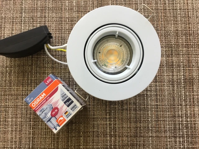 5X FIRE RATED LED GU10 Ceiling Downlight Spotlights Tilt dimmable White ...
