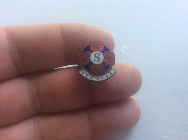 VINTAGE ENAMEL PIN Badge Knights of St Columbia Southwark London ...