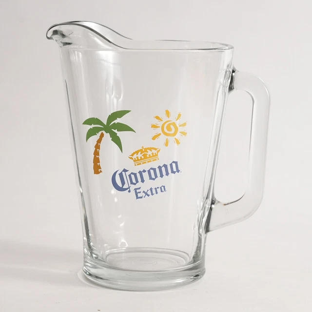 VINTAGE CORONA EXTRA Heavy Duty Glass Beer Pitcher 60 Ounces £16.00 ...